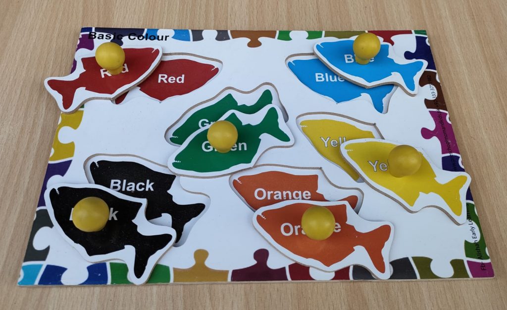 BASIC COLOUR JUMBO KNOB PUZZLE - Ali Shah Preschool Toys